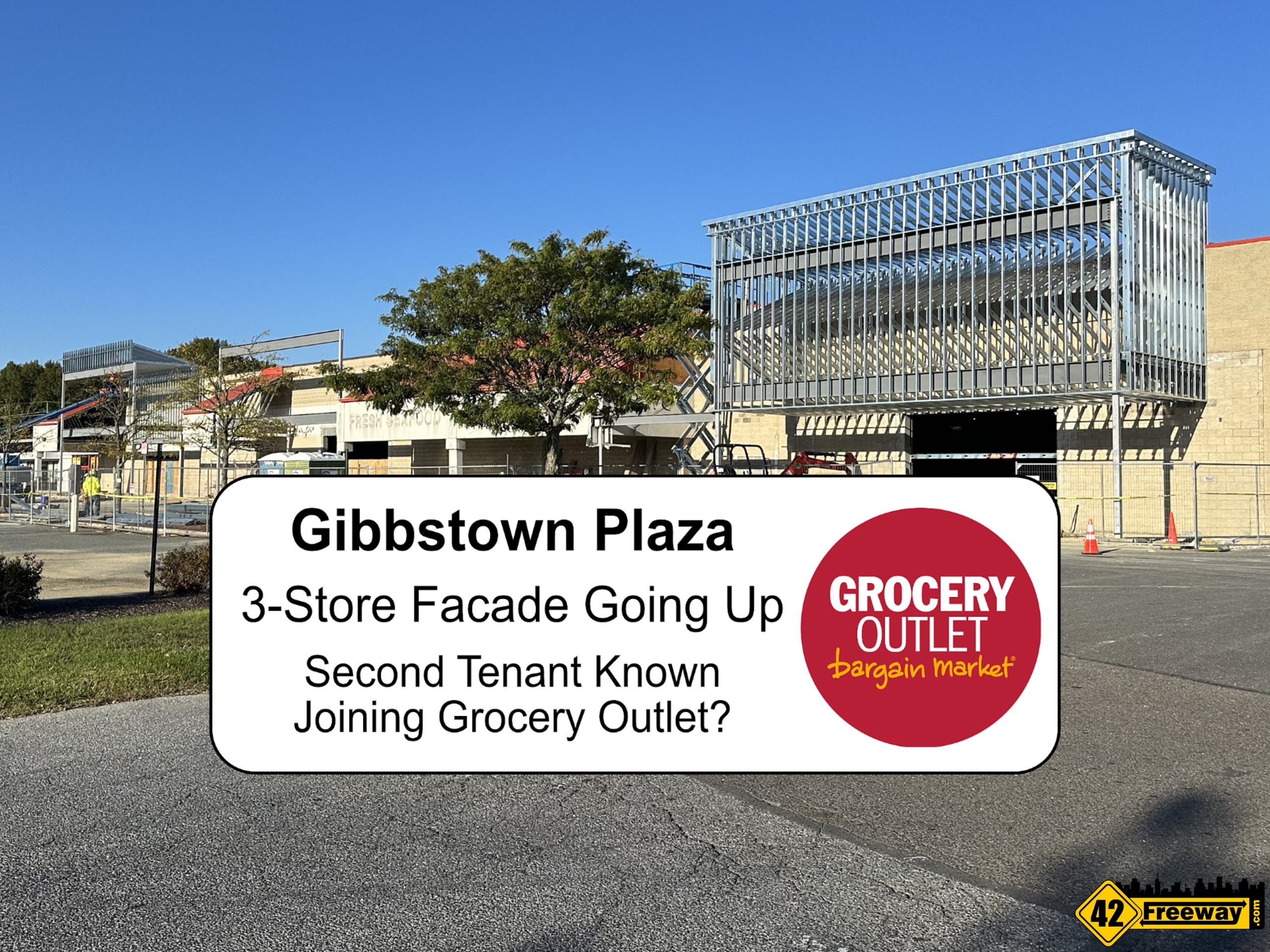Gibbstown Plaza New Facade Takes Shape. Grocery Outlet, Plus 2nd Tenant ...